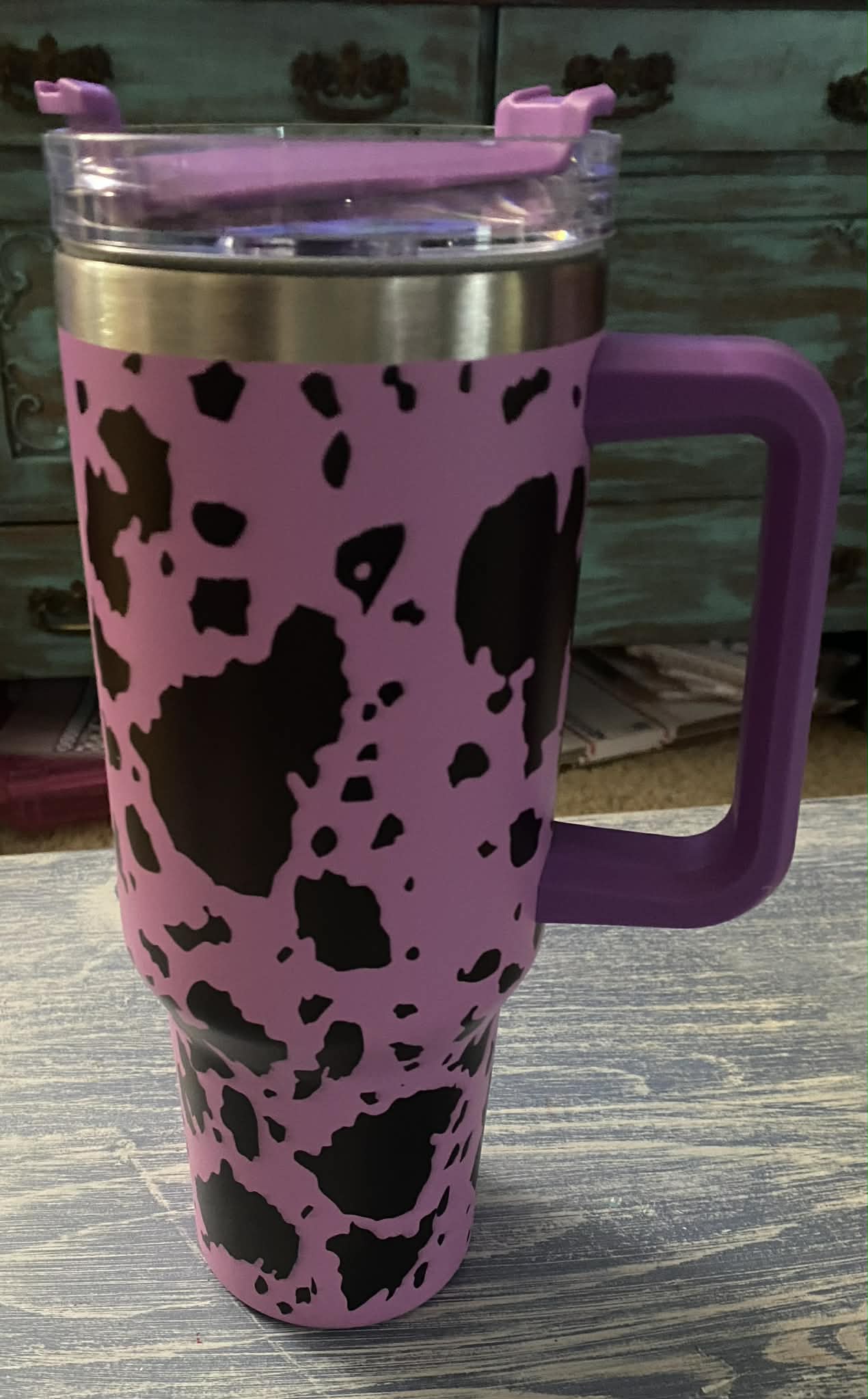 Purple Colored Cow Print 40 OZ Tumber (Copy) – MommyNonsense